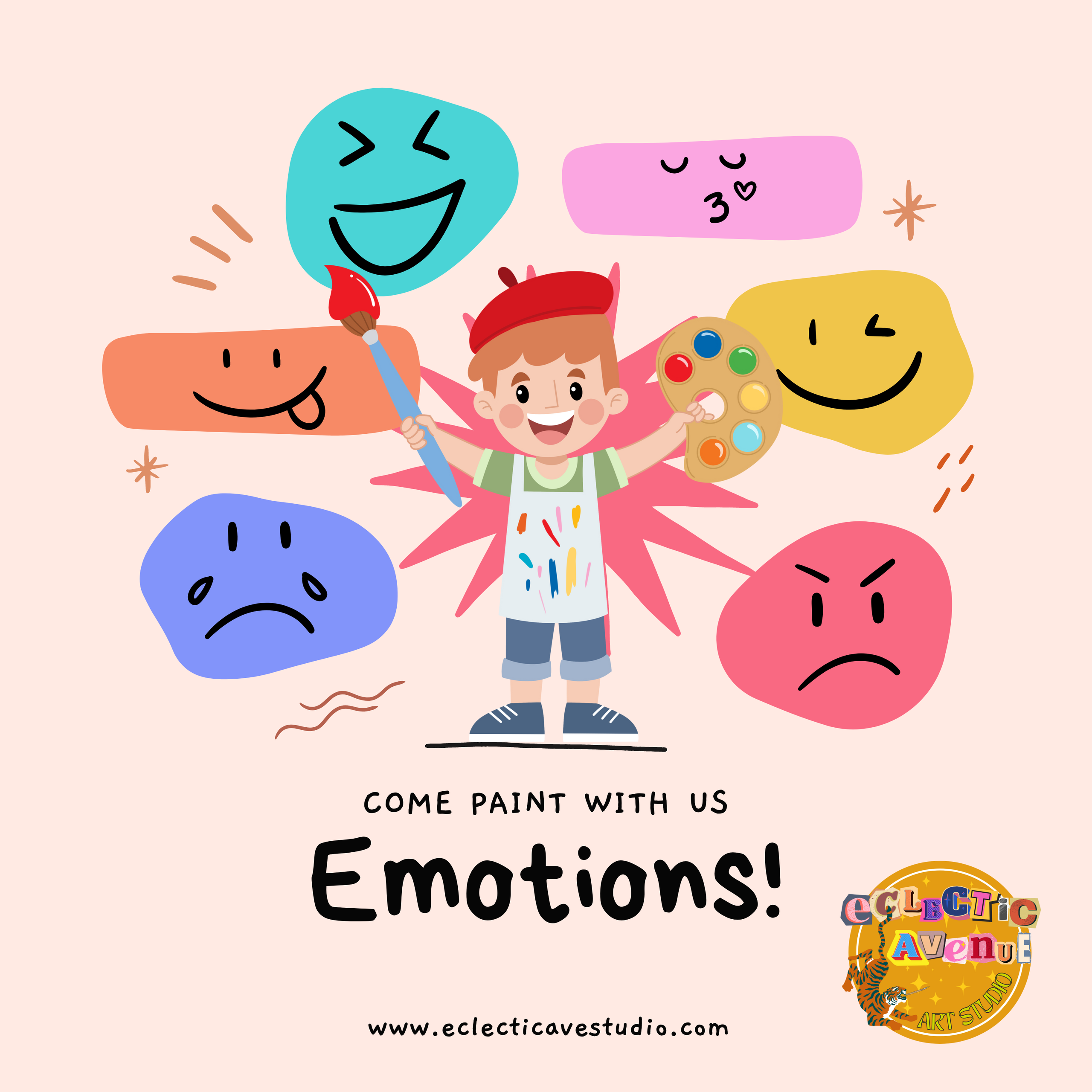 Emotions- Kids' Paint | Eclectic Avenue Art Studio